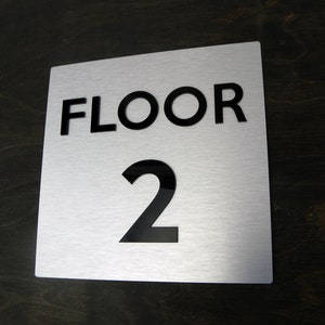 Floors Elevators Level Custom Sign . Floor Plaques for Business ...