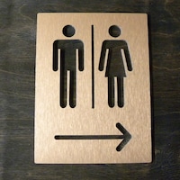 Restroom Sign - Etsy