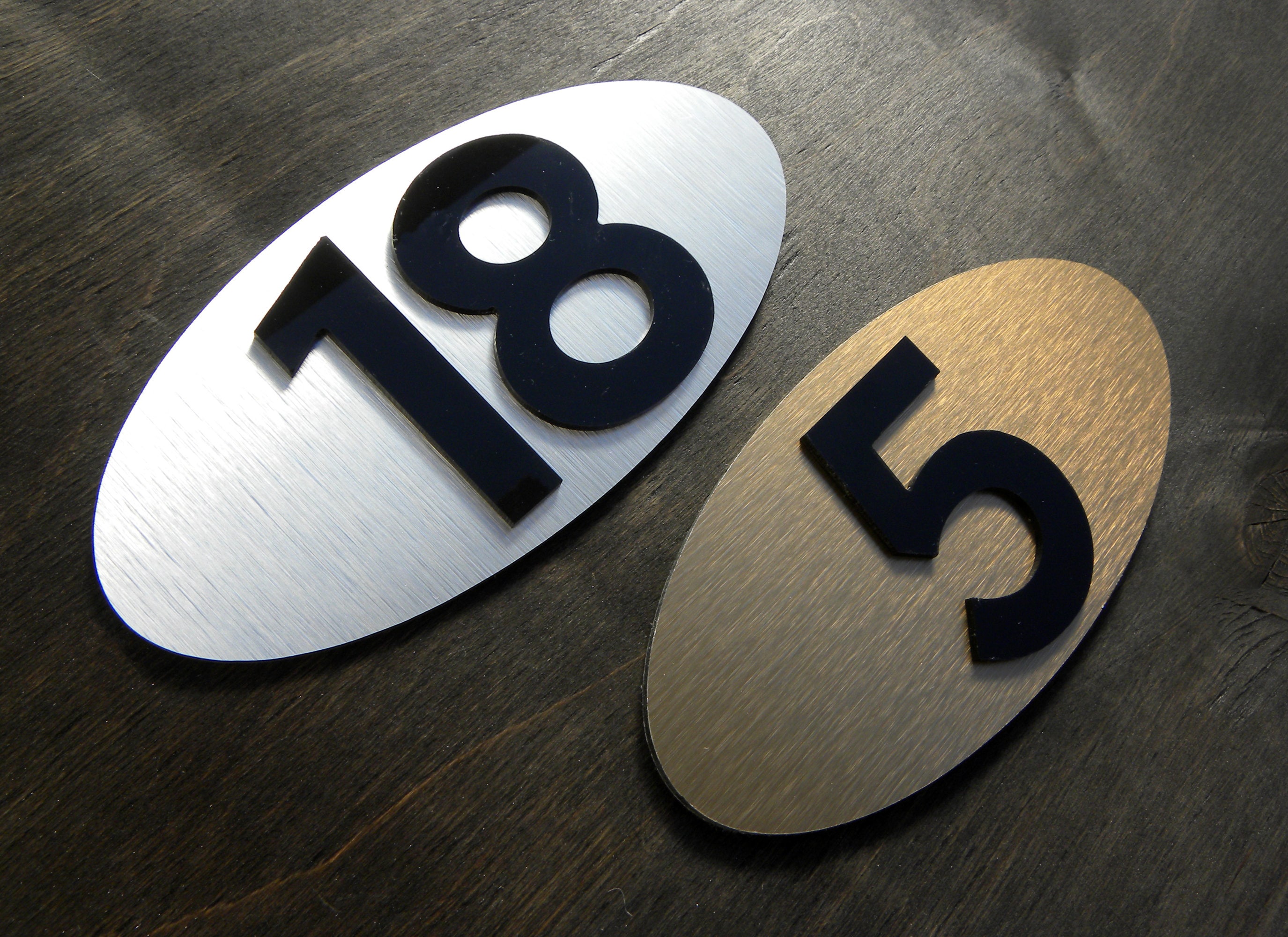 Custom Apartment Front Oval Door Signs. Metal Brass Elipse | Etsy