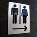 Restroom Arrow Door Signs. Commercial Directional Signs. Directions ...