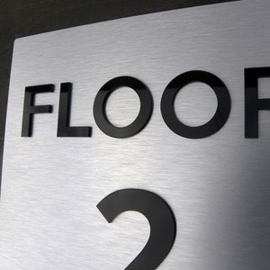 Floors Elevators Level Custom Sign . Floor Plaques for Business ...