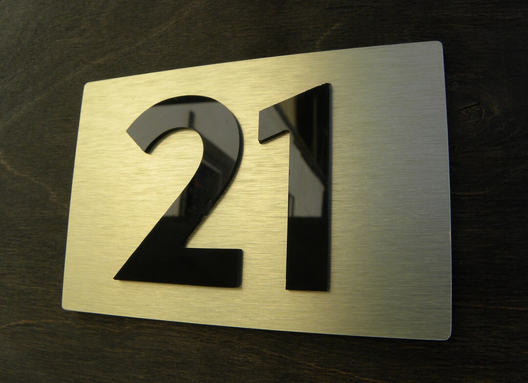 Apartment Door Sign. Stainless Gold Signs for Doors. Custom Plate ...