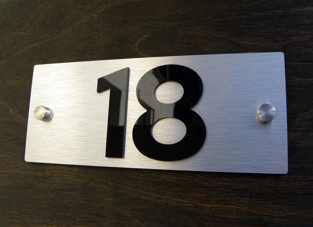 Custom Apartment Door Signs. Modern Silver House Apartments Front Door ...