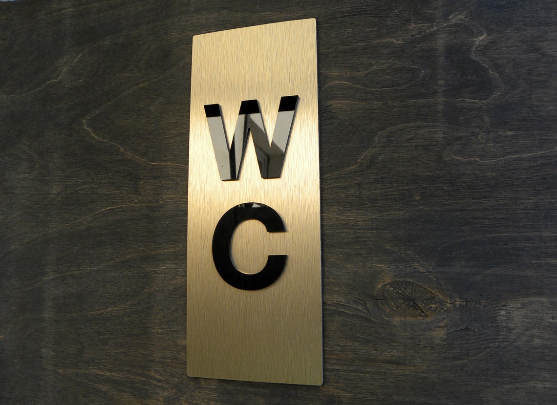 Restroom Vertical Wall Sign. Restrooms Door Signs With Arrows. Restroom ...