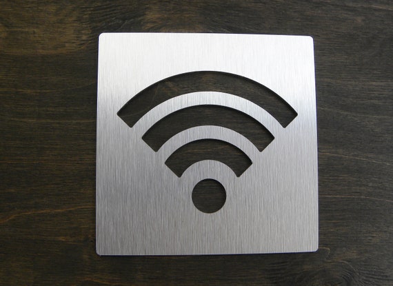 Wi Fi Modern Door Sign. Square Wifi Door Plaque. Plates Wi-fi. | Etsy