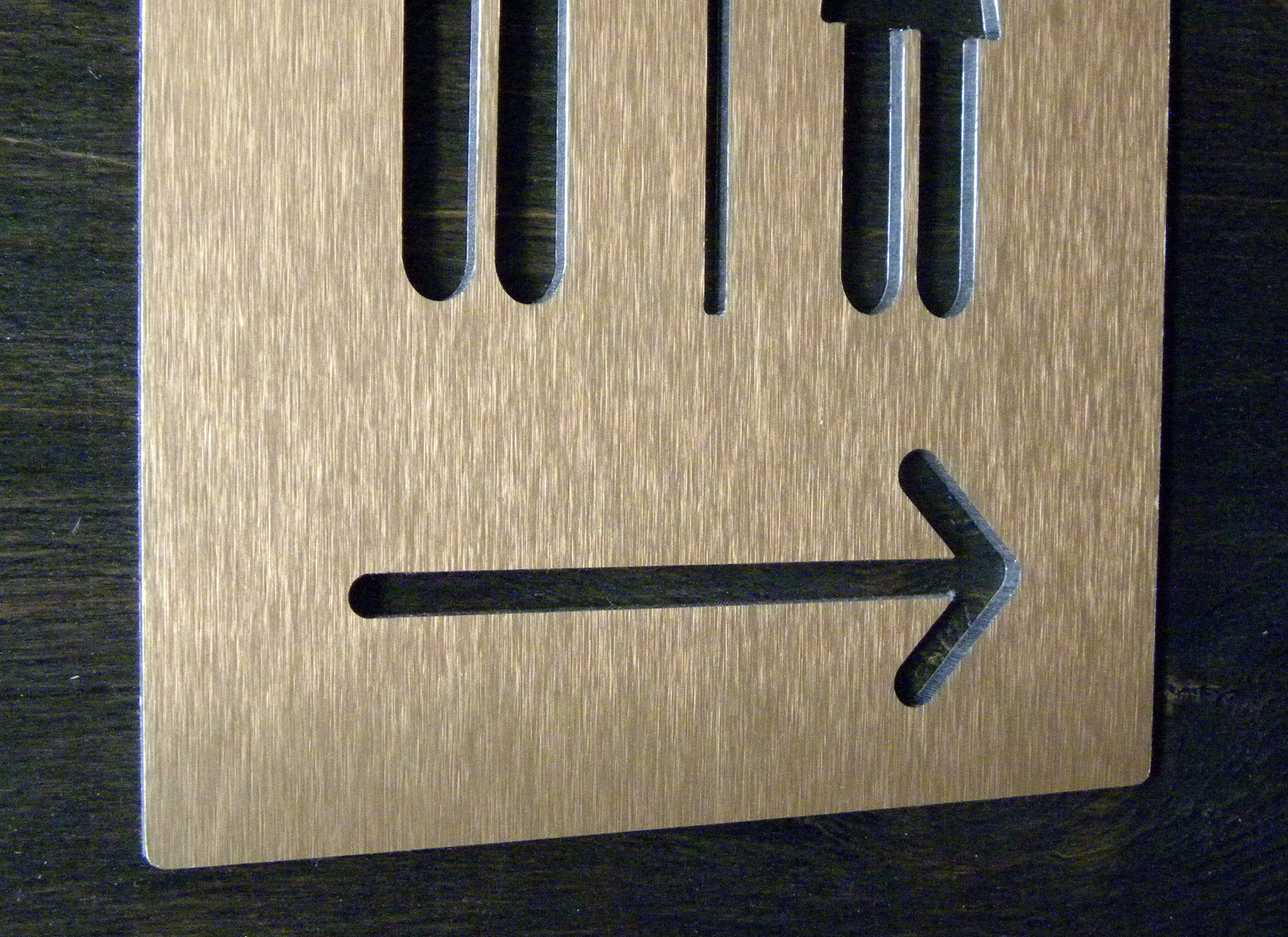 Restroom Arrow Door Signs. Commercial Directional Plaque. - Etsy Australia