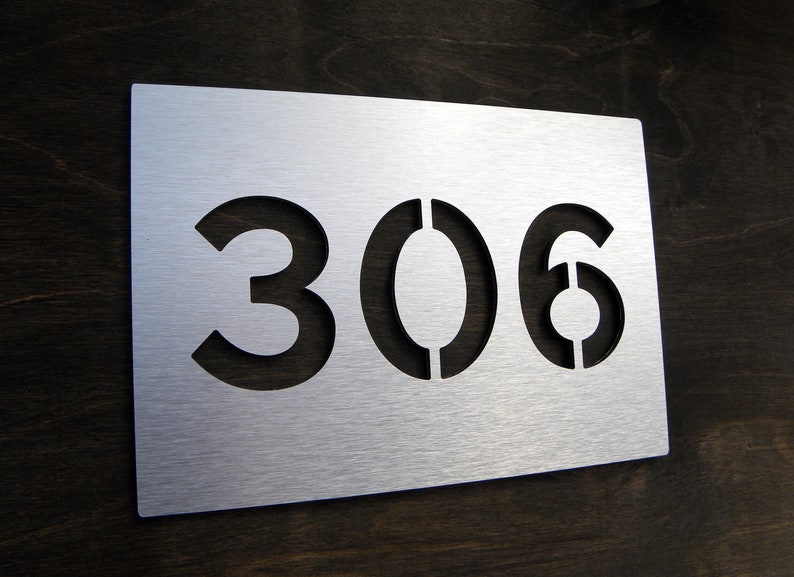 Condominium Door Signs. Black Plates for Apartments. Unit Complex Front ...