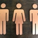 Neutral Unisex Modern Restroom Figure Door Sign. Stainless Steel All ...