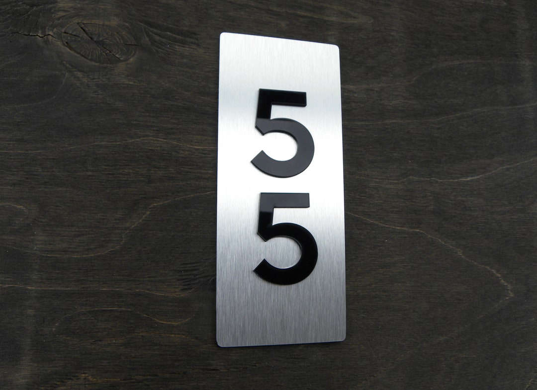 Door Vertical Sign. Apartment Building Signs. Personalized Modern ...