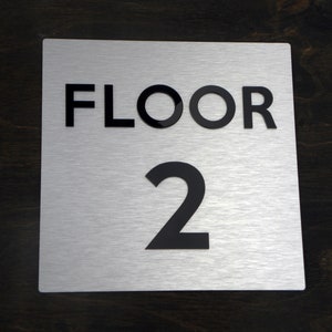 Floors Elevators Level Custom Sign . Floor Plaques for Business ...