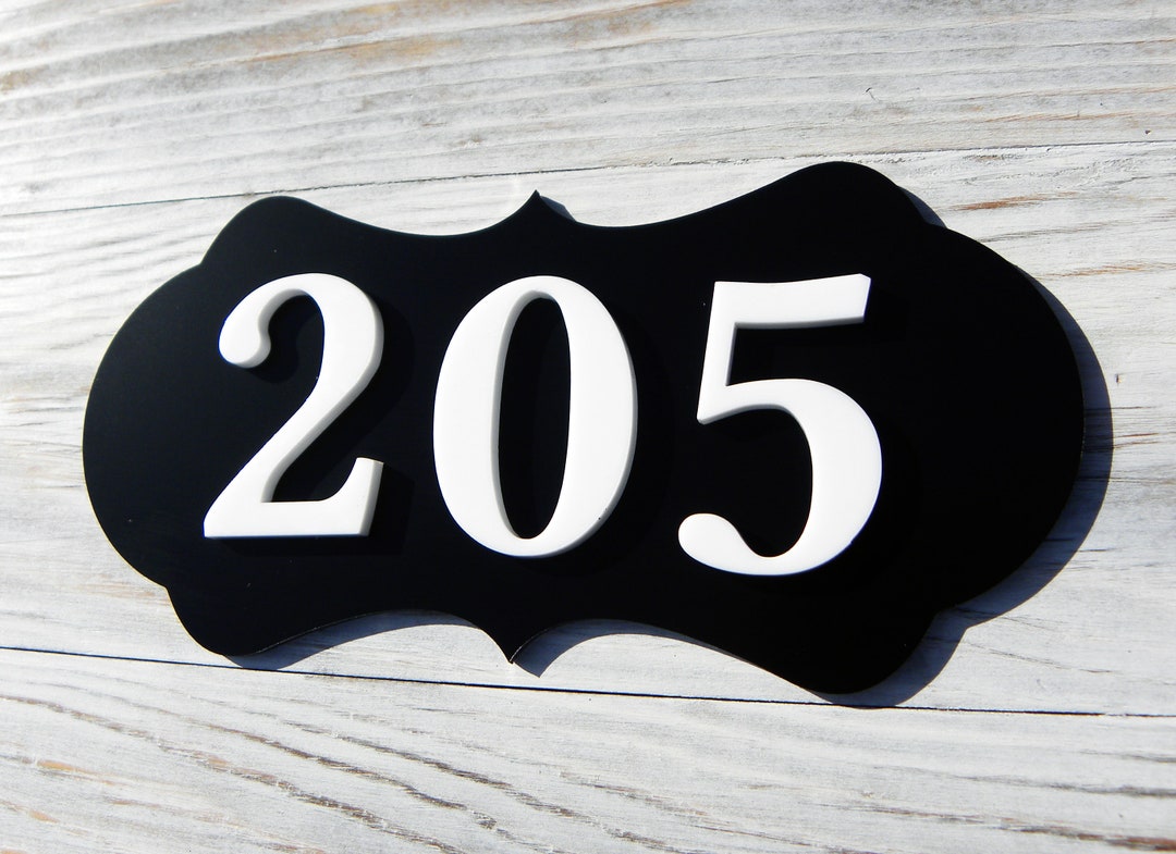 Unit Apartment Front Door Sign. Classic Plates for Doors. Condominium ...