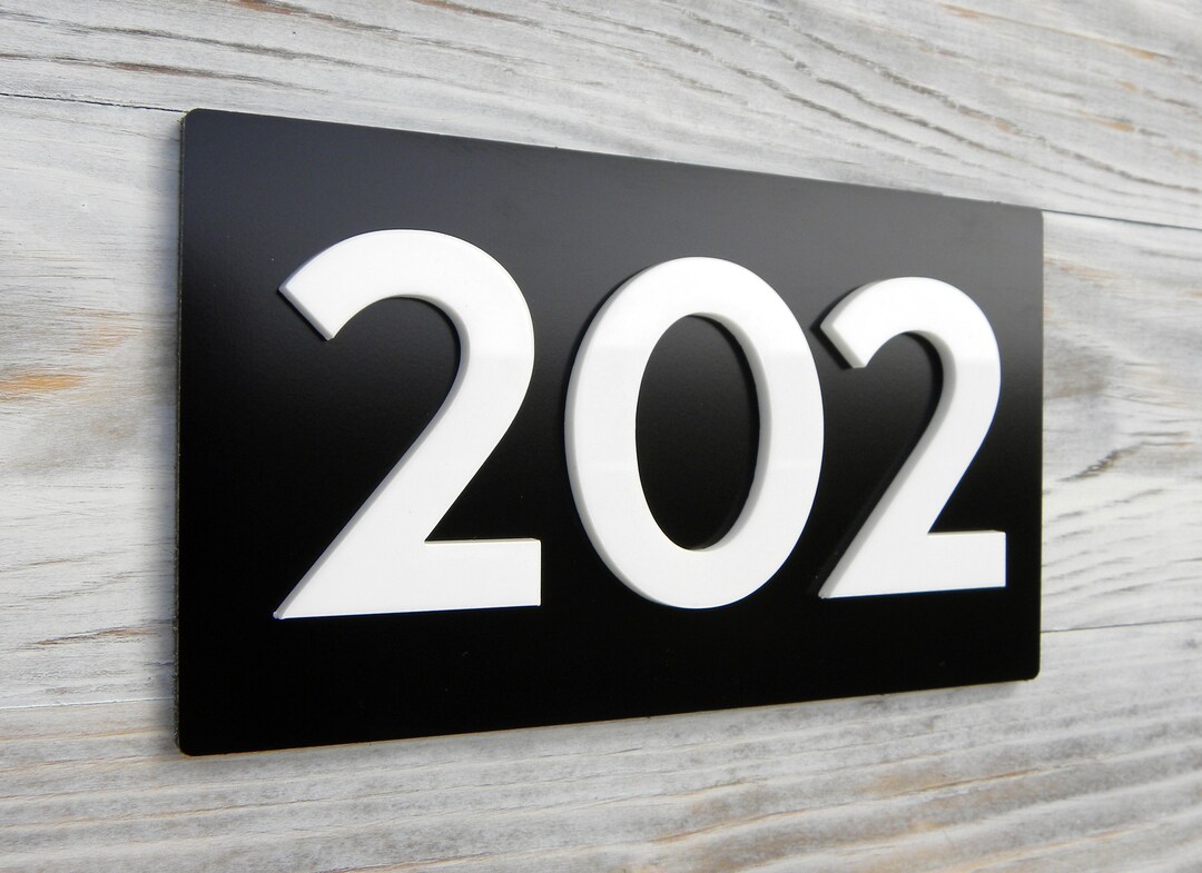 Apartment Door Plaque | Black Plates for Doors | Building Plate Numbers ...