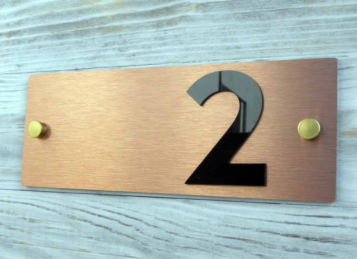 Apartment Door Numbers. Modern Silver Apartments Front Door Plaques ...
