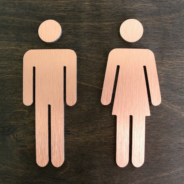Contemporary Bathroom Sign. Restroom Sign. Male Female Toilet. All ...