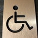 Aluminum Disability Restroom Door Sign. Cooper Brushed Aluminum ...