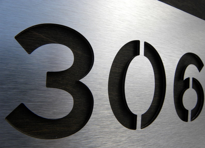 Condominium Door Signs. Black Plates for Apartments. Unit Complex Front ...