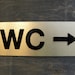 Bathroom Directional Wall Sign.bathrooms Door Signs With Arrows ...