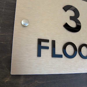 Floor Level Custom Sign | Floors Number Signs | Hotel Building Complex ...