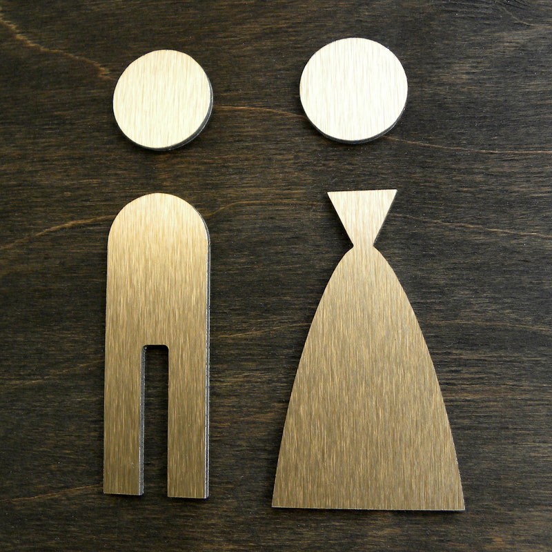 Bathroom Male and Female Signs - Etsy