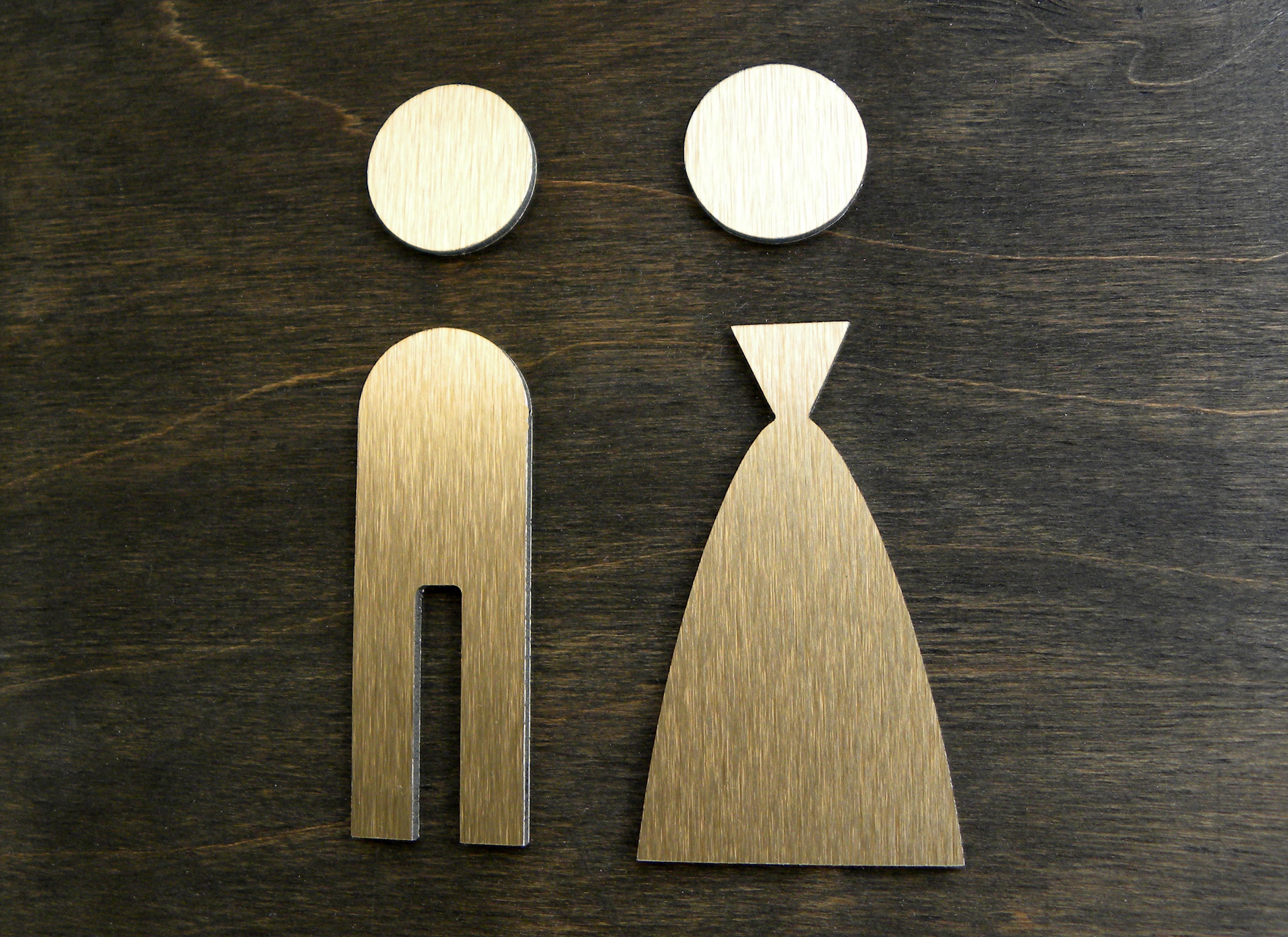 Restroom Set of Figures Male Female Door Sign. Adhesive | Etsy