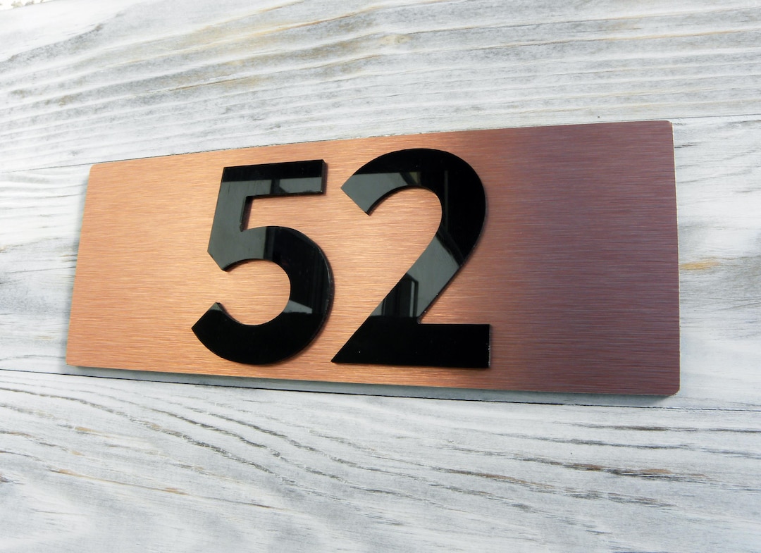 Front Door Custom Signs - Apartments Condos Units Hotel Signage - Brass ...