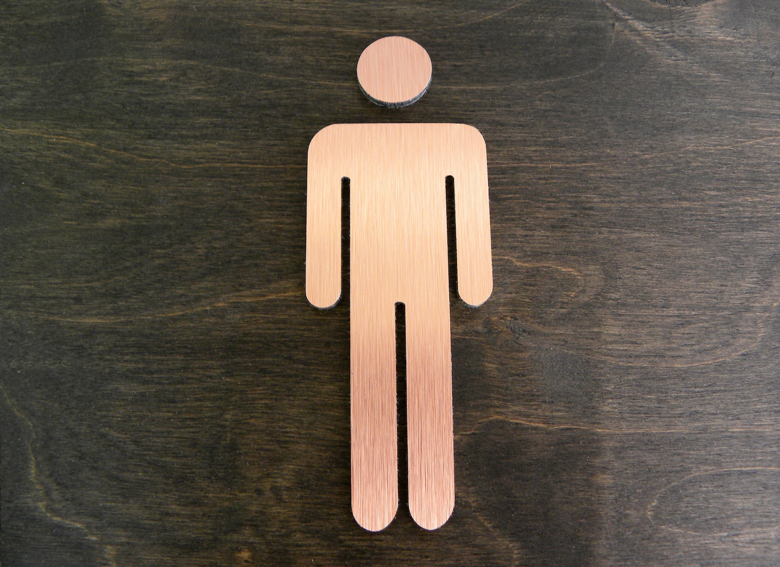 Restroom Man Woman Figures Door Sign . Stainless Bronze Male Female ...