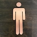 Restrooms Modern Figures Door Signs. Stainless Set Men Woman Neutral WC ...