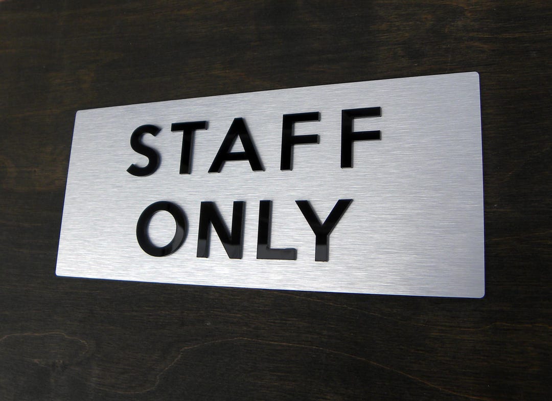 STAFF ONLY Door Sign - Modern Business Signs - Corporate Signage for ...
