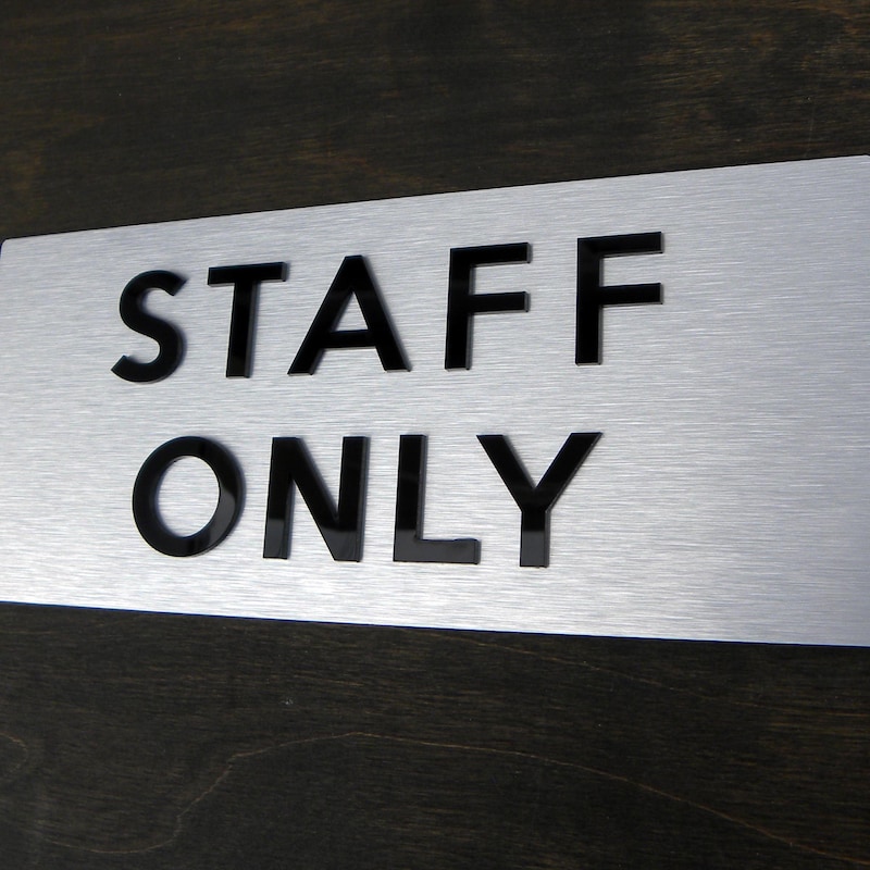 Staff Only Sign - Etsy UK