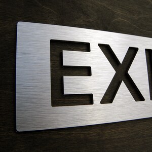 Exit Sign for Doors . Modern Wall Plaque . Info EXITS Rectangular Signs ...