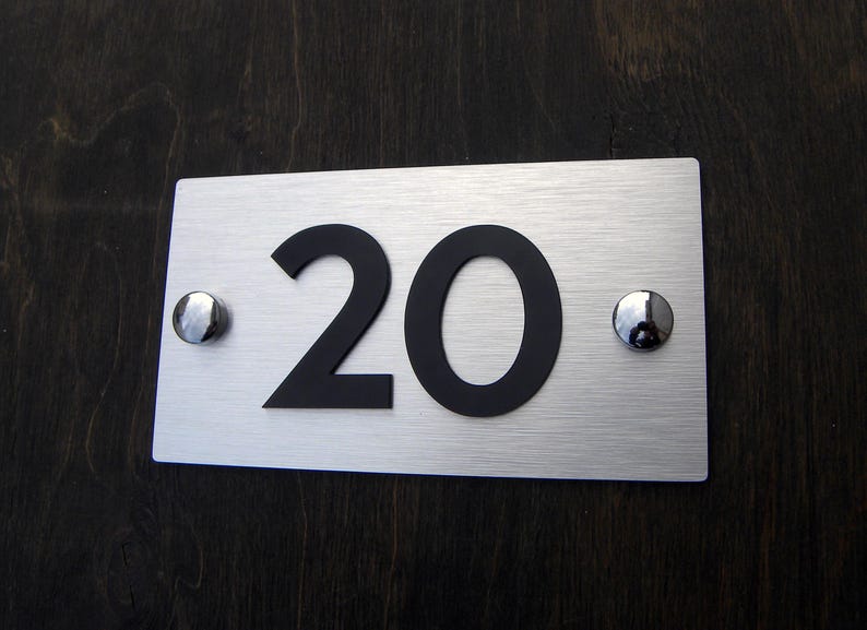 Hotel Front Door Sign . Modern Gold Metal Apartment Signage in Custom ...