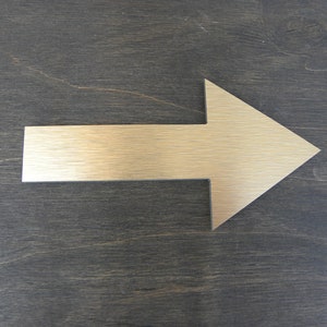 Directional Arrow Wall Sign. Stainless Directions Plate. Silver Number ...