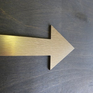 Directional Arrow Wall Sign. Stainless Directions Plate. Silver Number ...