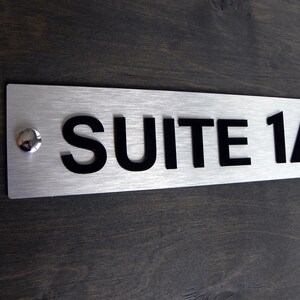 SUITE Modern Door Sign | Stainless Number Signs | Apartment Plate Digit ...