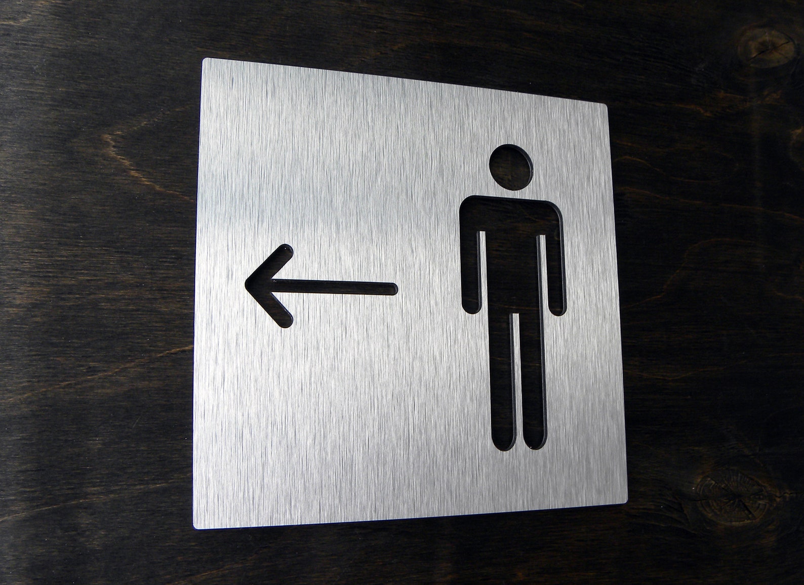 Bathrooms Door Sign With Directional Arrow . Plaques for Bathroom ...
