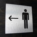 Bathrooms Door Sign With Directional Arrow . Plaques for Bathroom ...