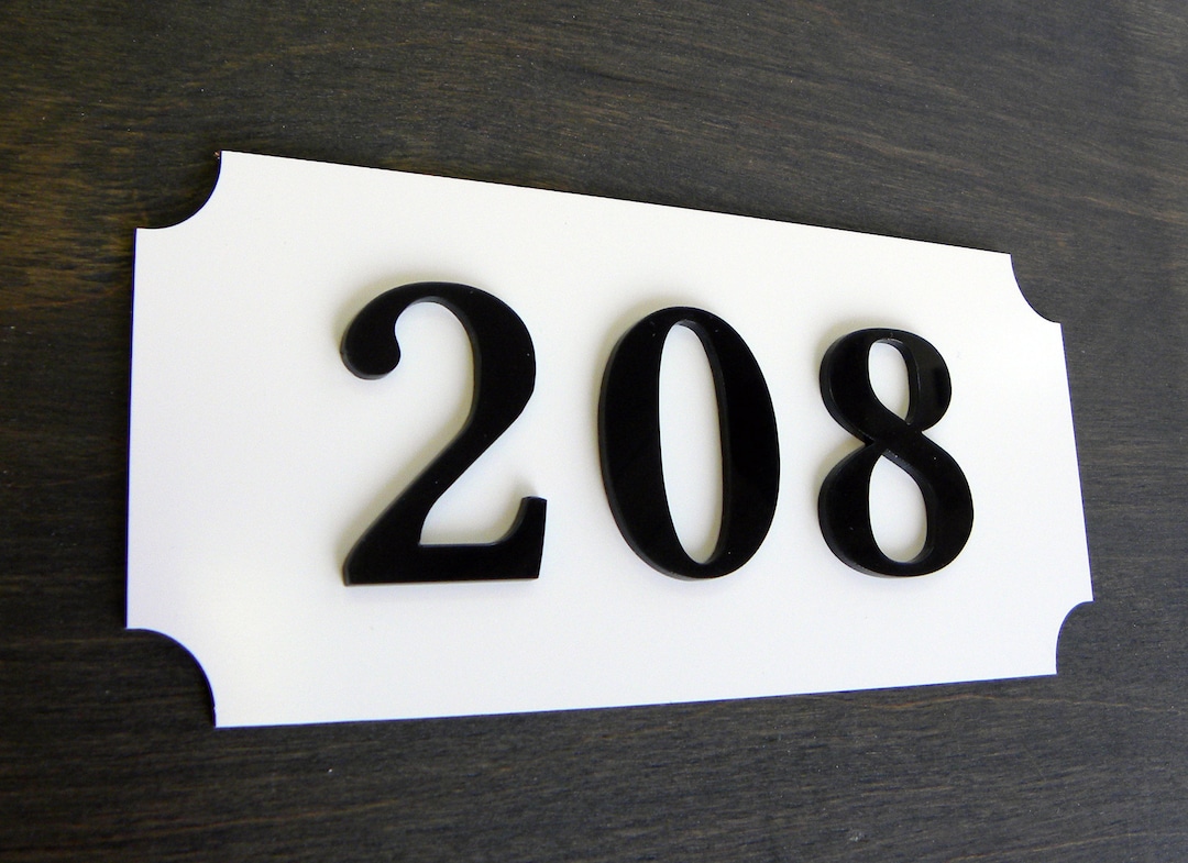 Apartment Complex Door Sign . Number Plates for Buildings . Unit Decor ...
