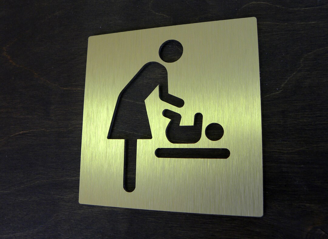 Gold Mother Changing Room Sign . Breastfeeding Plate for Mothers ...