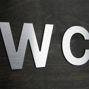 Bathrooms WC Letters for Walls. Restroom Directional Adhesive Door ...