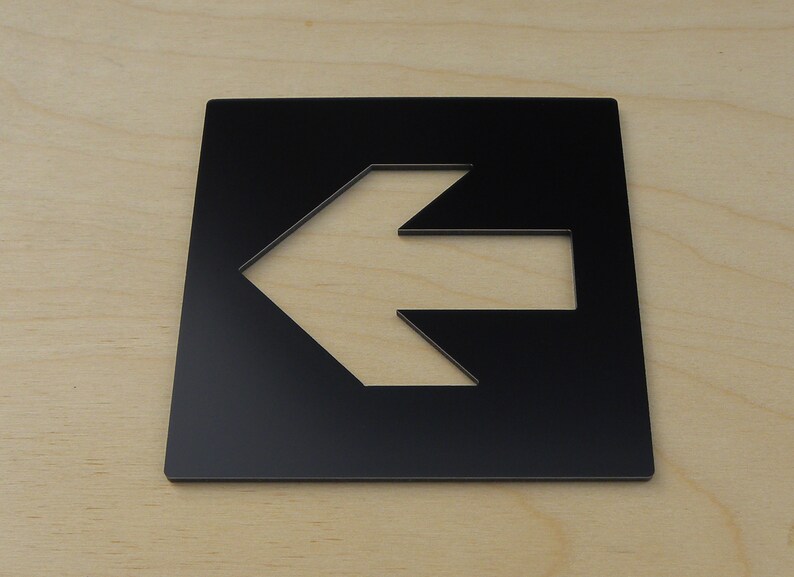 Arrow Directional Modern Wall Sign. Stainless Directions Sign. Address ...