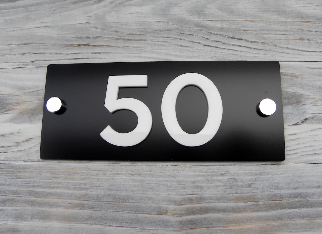 Custom Apartment Door Signs - Modern Black Matte Front Number - Plates ...