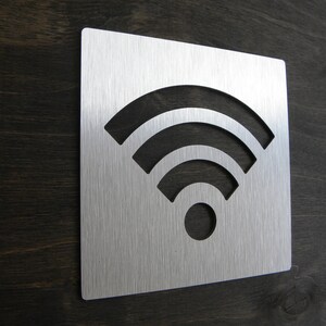 Wi Fi Modern Door Sign. Square Wifi Door Plaque. Plates Wi-fi. Hotel ...