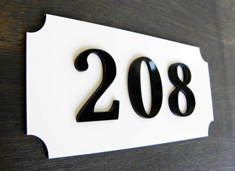 Apartment Complex Door Sign . Number Plates for Buildings . Unit Decor ...