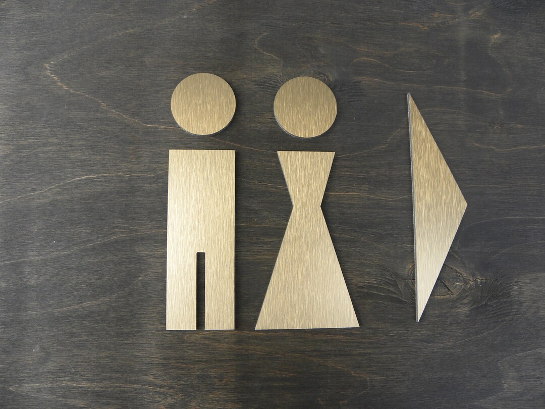 Restroom Directional Door Signs. Sign Restrooms With Directions ...