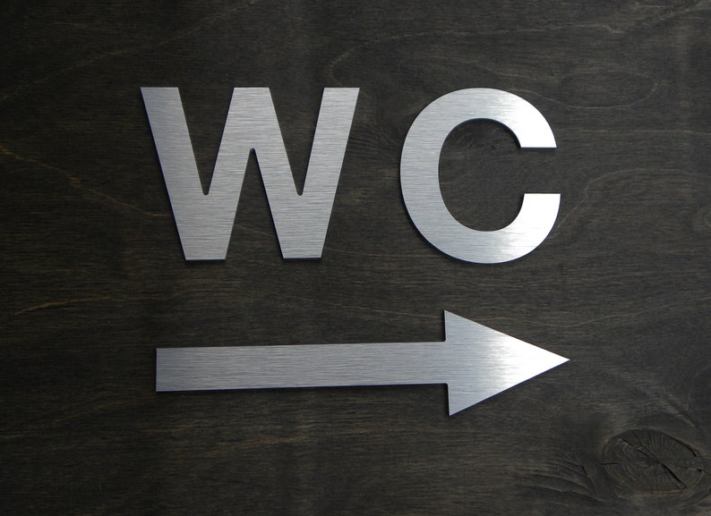Bathrooms WC Letters for Walls. Restroom Directional Adhesive - Etsy UK