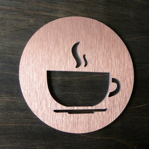 Coffee Bar Door Sign. Kitchen Modern Coffee Cup Signs. Office Decor ...