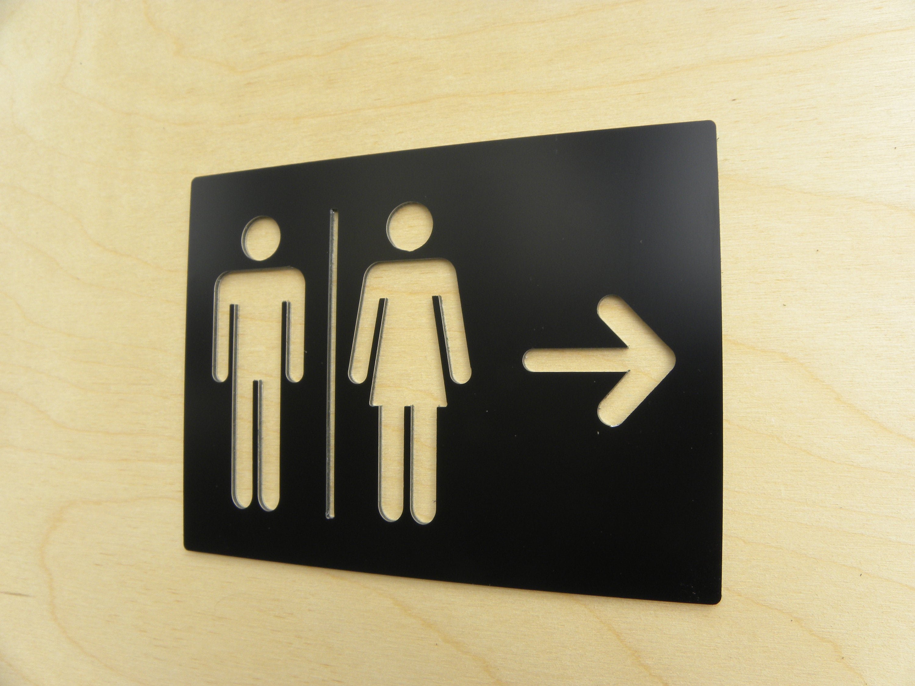 Restroom Directional Sign