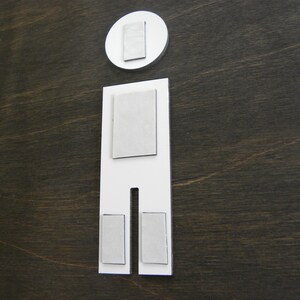 Bathroom Figures Door Sign. Silver Unisex Man Woman Toilet WC Figure ...