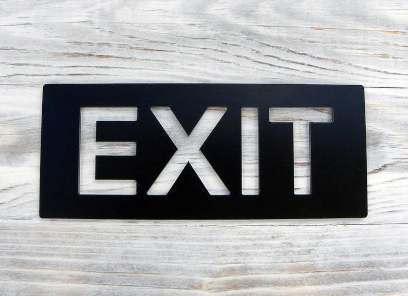 Exit Plaque. Modern Wall Door Exit Plate. Info EXIT | Etsy