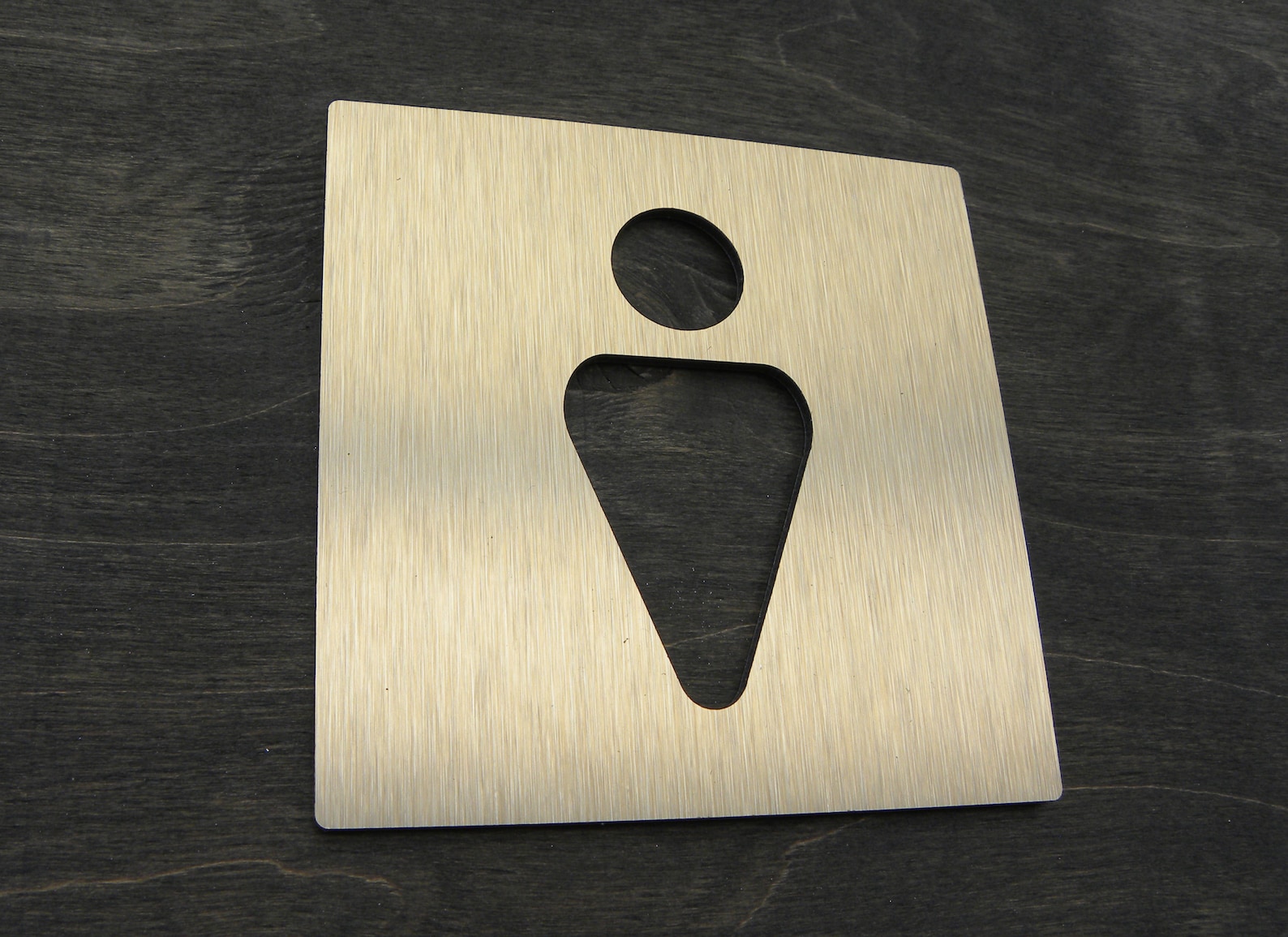 Restrooms Modern Door Sign. Stainless Restroom Man & Woman Signs ...